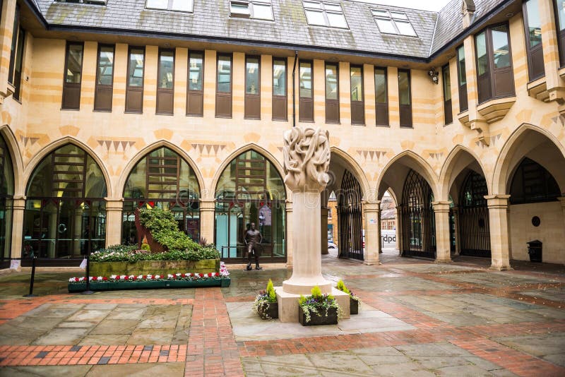 Interior Courtyard of the Historic Guildhall Building in Northampton ...