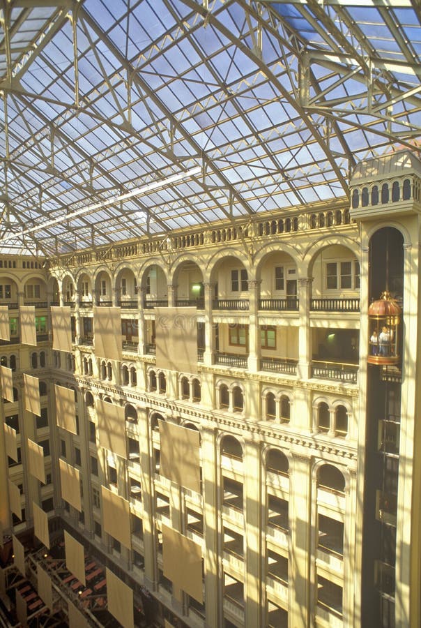Interior Courtyard of Old Post Office, Washington, DC Editorial Image ...