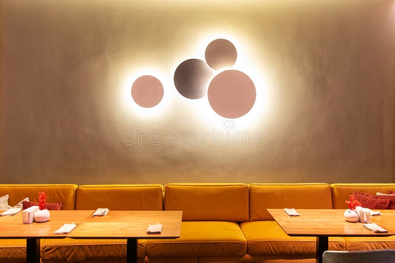 Interior of Cozy European Restaurant Stock Image - Image of indoor ...