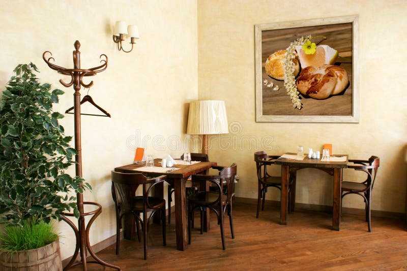 Interior of Cozy Italian Restaurant Stock Image - Image of cozy, table ...