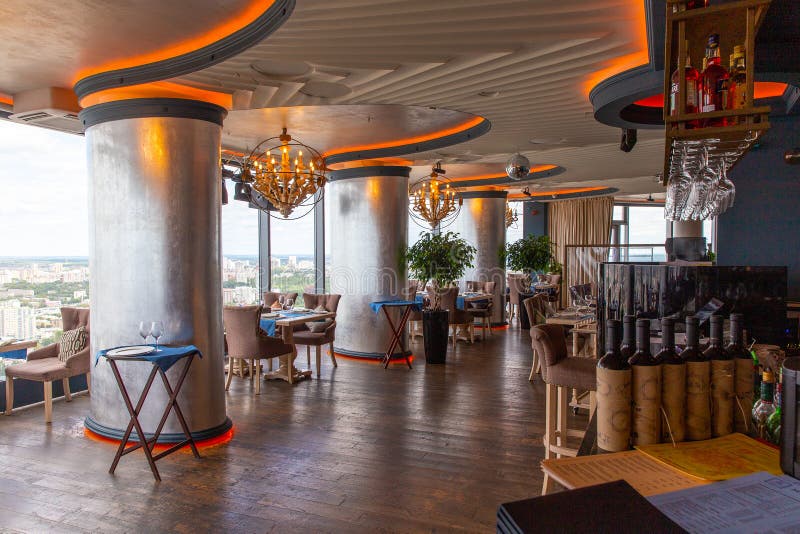 Interior of Cozy Luxury Restaurant with Original Design Stock Image ...