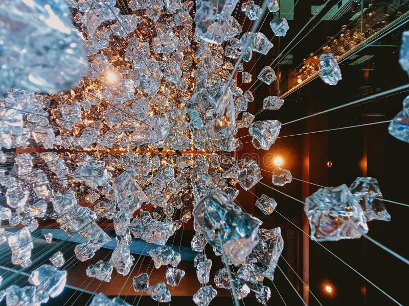 Interior crystal lamp stock photo. Image of building - 247688052