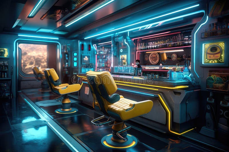 Cyberpunk Barbershop Stock Illustrations – 9 Cyberpunk Barbershop Stock ...