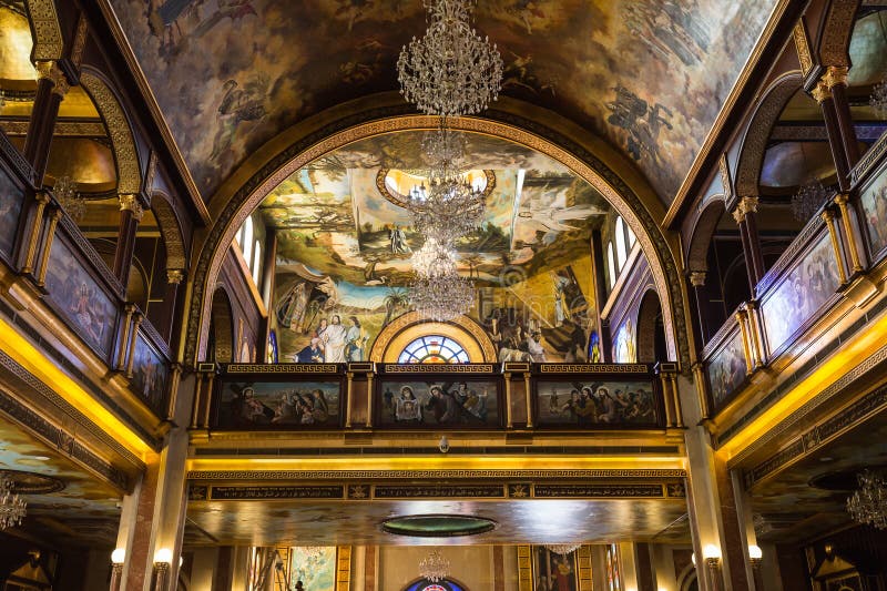 Interior Da Igreja Ortodoxa Copta Em Sharm El Sheik Imagem Editorial ...