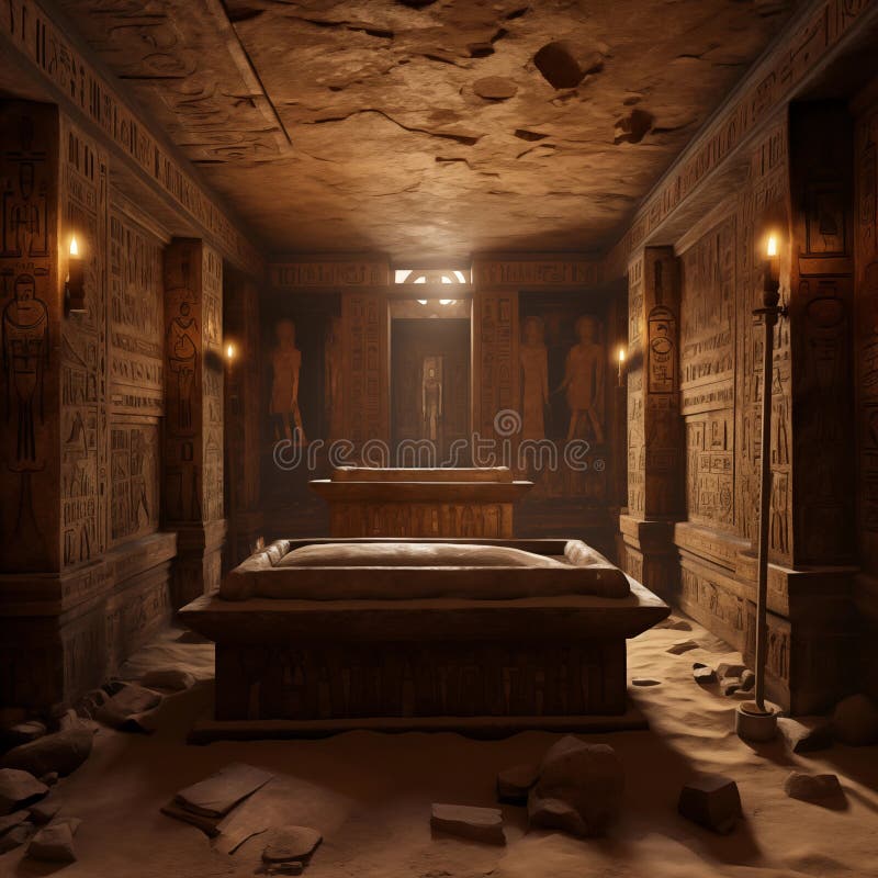 Interior of Dark Tomb in Egypt Stock Photo - Image of ancient, monument ...
