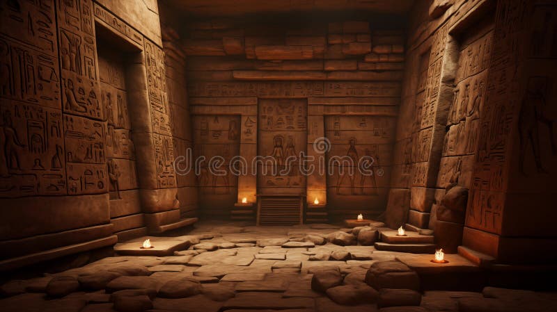 Interior of Dark Tomb in Egypt Stock Photo - Image of egypt, temple ...