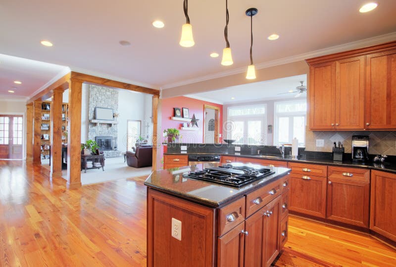 Interior De Gama Alta Da Cozinha Foto de Stock - Imagem de doméstico ...