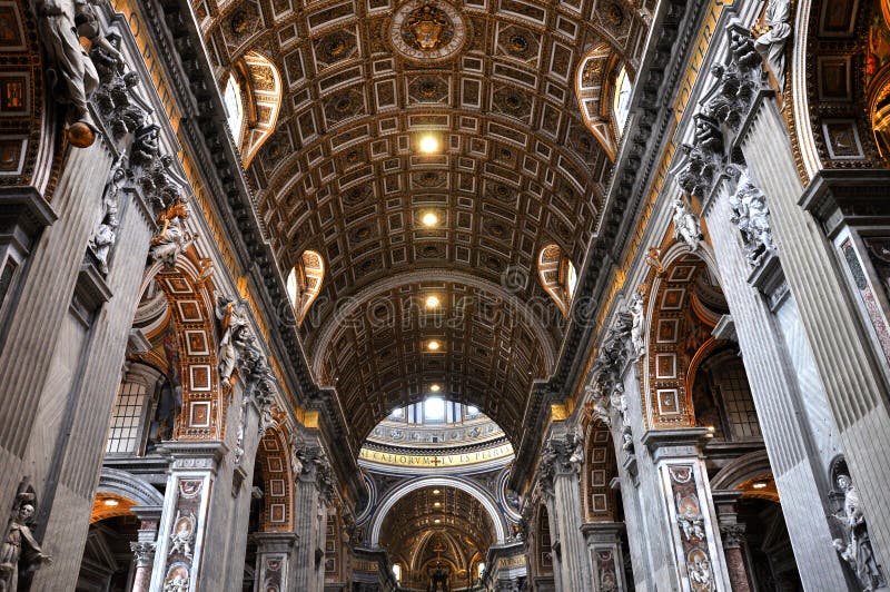 Interior De La Basílica De San Pedro En Vaticano Foto editorial ...