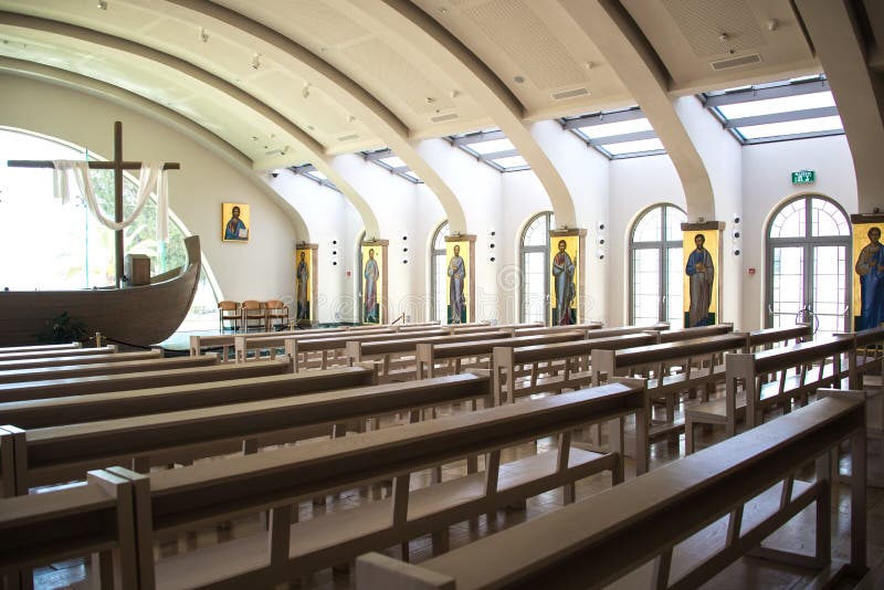 Mary Magdalene Mosaic Chapel - En Magdala, Israel Foto de archivo ...