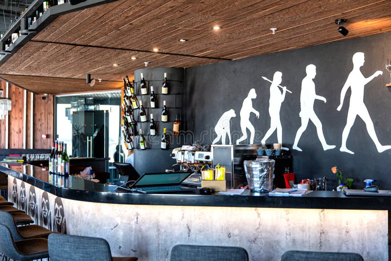 Interior De Un Bar De Estilo Loftstyle Moderno Foto de archivo ...