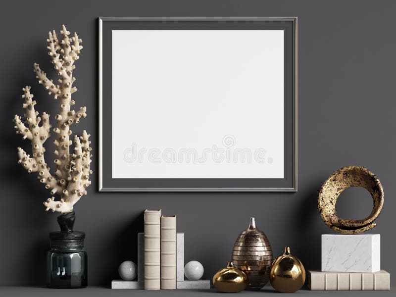 Interior Decor with Copy Space Stock Illustration - Illustration of ...