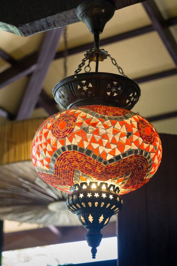 Interior Decorating Hanging Lantern Lamps Stock Photo - Image of indoor ...
