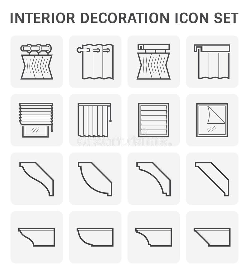 Interior decoration icon stock vector. Illustration of molding - 144648593