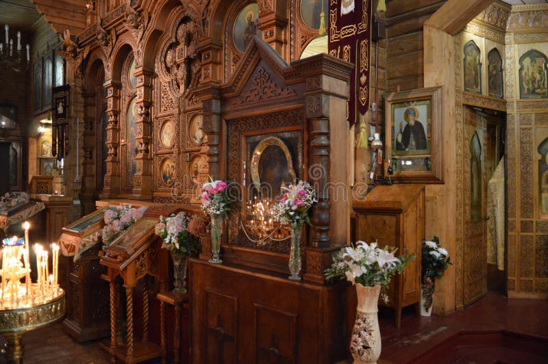 Interior Decoration of the Orthodox Church Stock Image - Image of ...