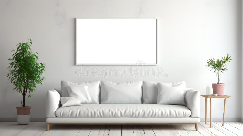 An Interior Decoration a Stylish and Minimalist Living Room with an ...