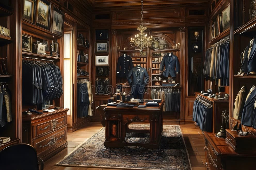 An Interior Decoration of a Tailor Shop Stock Photo - Image of business ...