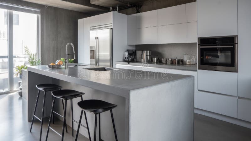 Interior Deisgn of Kitchen in Modern Style with Statement Backsplash ...