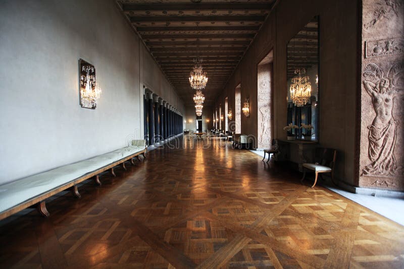 Interior Del Ayuntamiento En Estocolmo Imagen de archivo - Imagen de ...