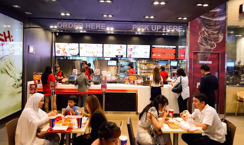 Interior Del Restaurante De Kfc Fotografía editorial - Imagen de ...