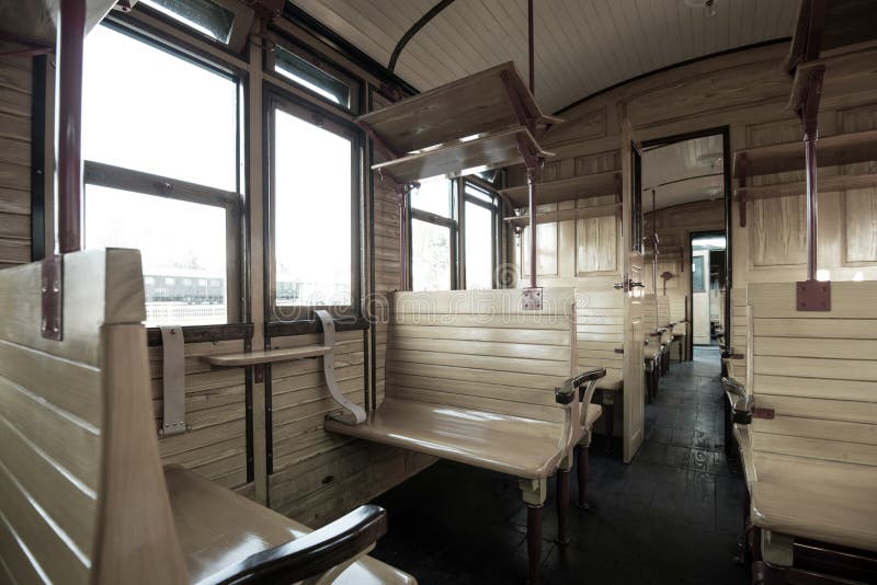 Interior antiguo del tren foto de archivo. Imagen de amarillo - 35460800
