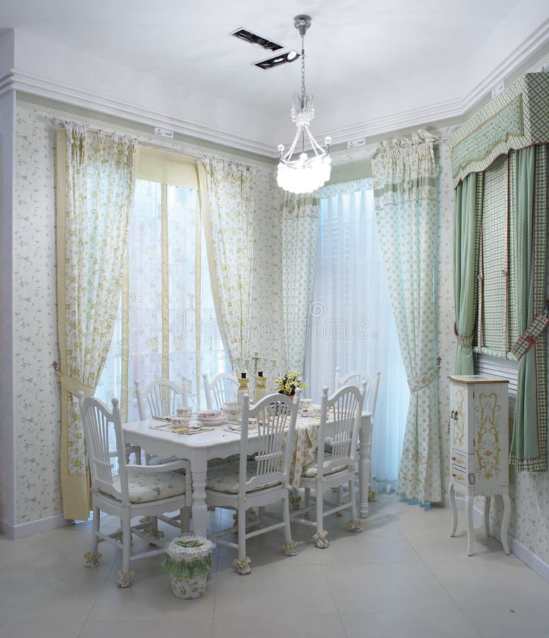 Beautiful Provence Home Interior Stock Photo - Image of home, floor ...