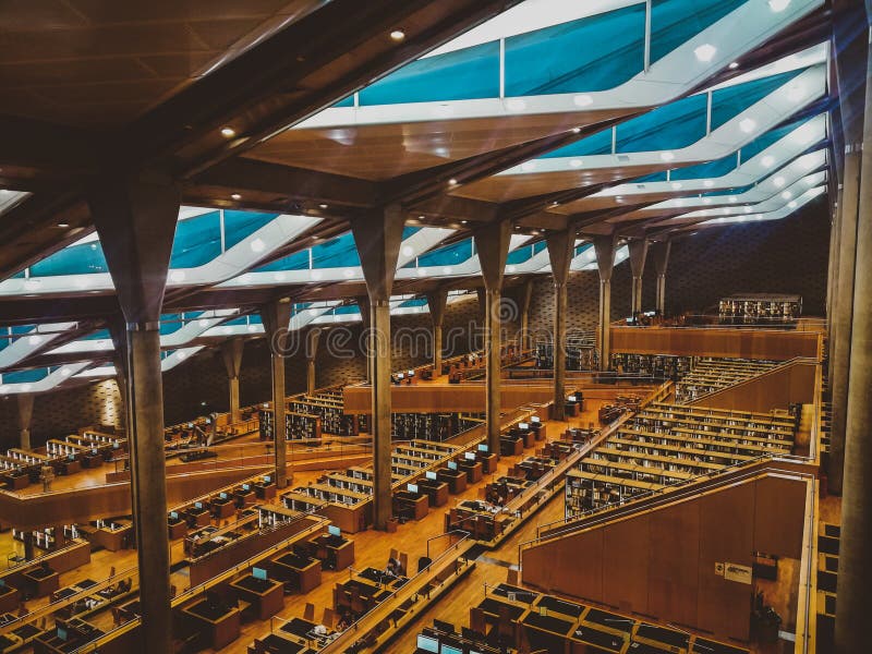 The Interior Design of Alexandria Library Editorial Image - Image of ...