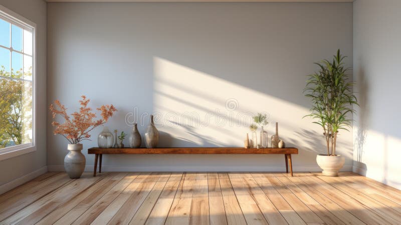 Interior Design Background. Contemporary Room Stock Illustration ...