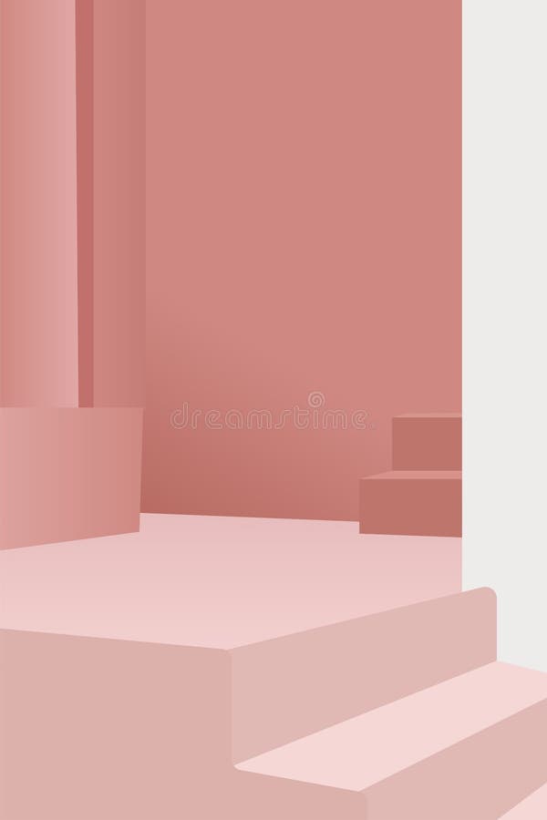 Interior Design Background Simple Modern Building with Sky Illustration ...