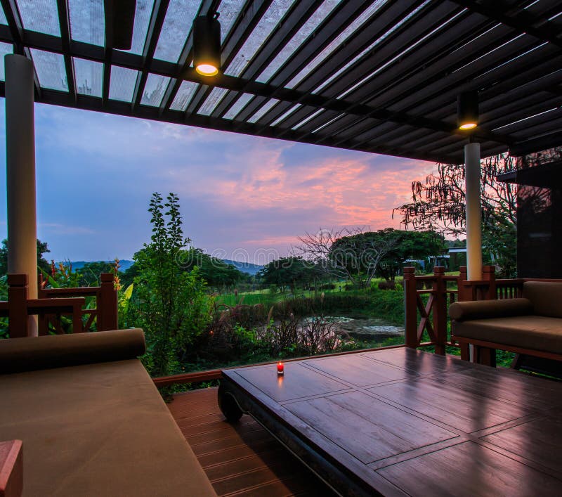 Interior design stock photo. Image of mountain, deck - 57929162