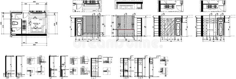 Interior Design, Built-in Bedroom and Bathroom, 2d Drawing Condo ...