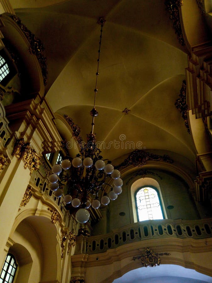 Interior Design of a Cathedral Ceiling Stock Photo - Image of ...