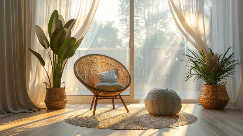 Interior Design, Chic Curtains in a Vibrant Interior Create Depth ...