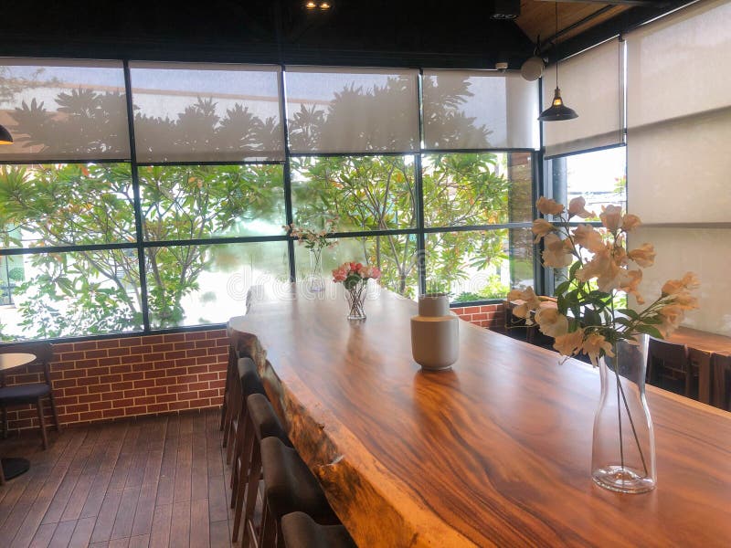 The Interior Design of the Coffee Shop Editorial Image - Image of space ...