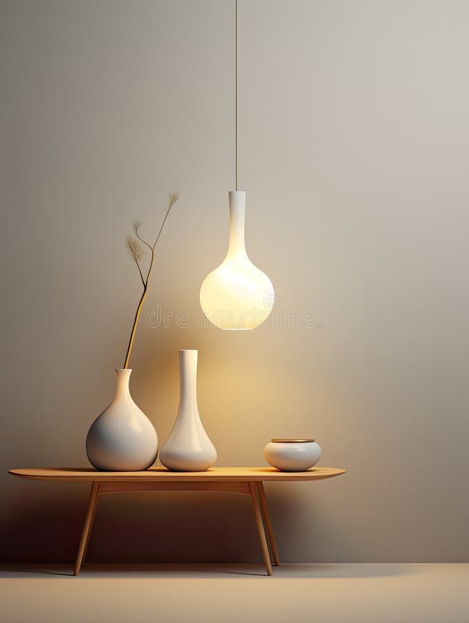 Interior Design, Combining Designer Lights with a Minimalist Background ...