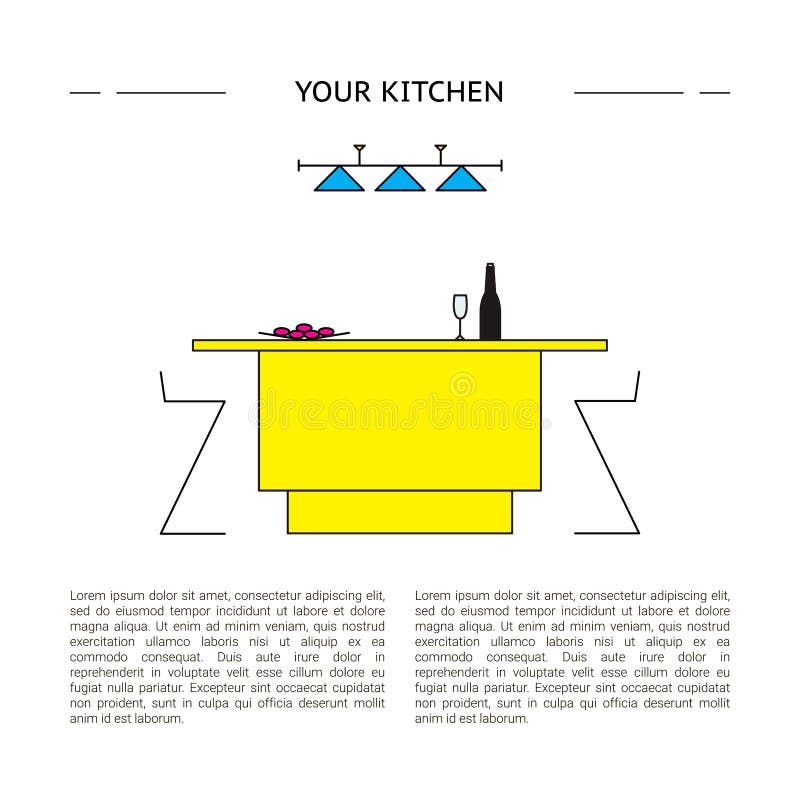 Interior Design Concept. Your Kitchen. Stock Illustration ...