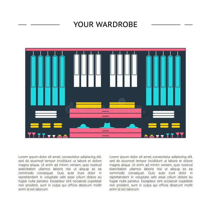 Interior Design Concept. Your Wardrobe. Stock Illustration ...