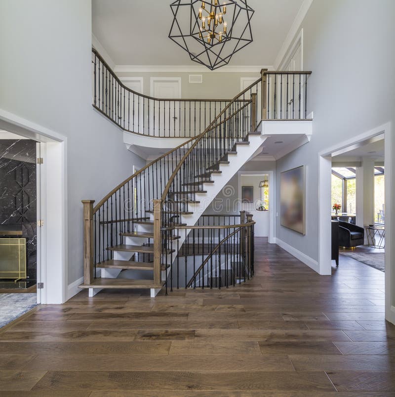 Interior Design of Custom Build House Stock Photo - Image of light ...