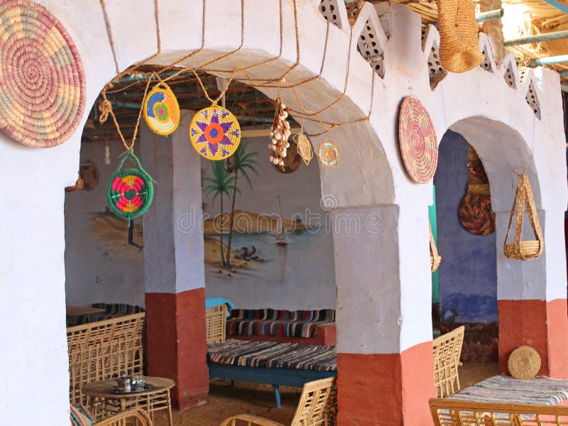 The Interior Design and Decor of a Nubian House in Aswan Editorial ...