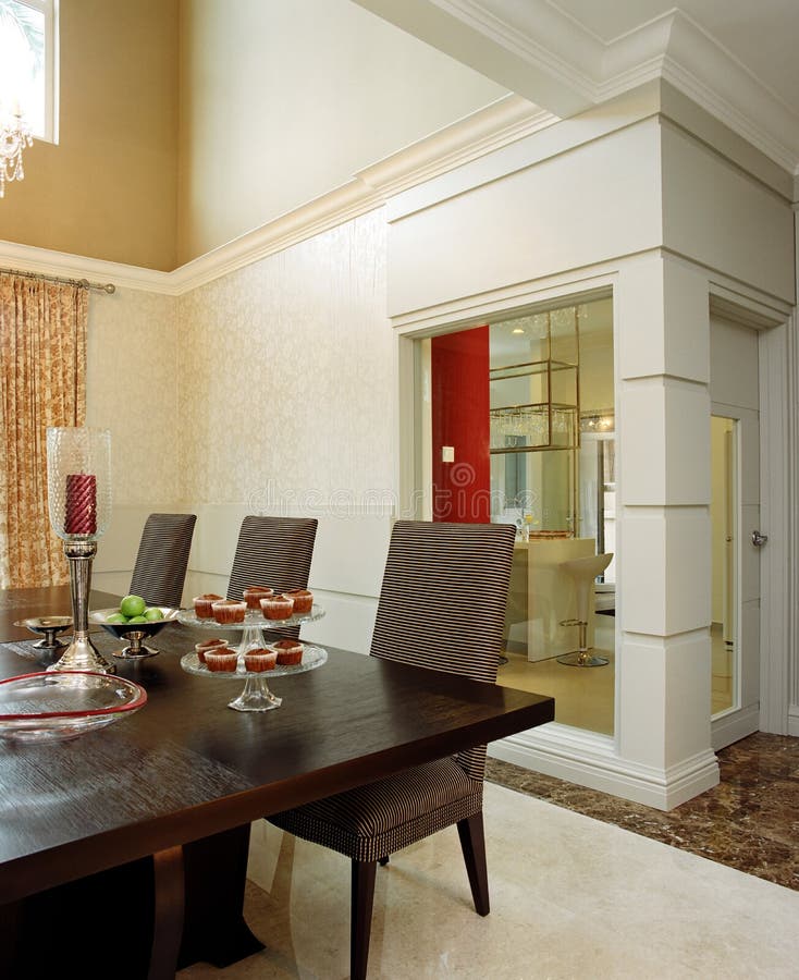 Interior Design - Dining Area Stock Image - Image of luxury, table: 2382073