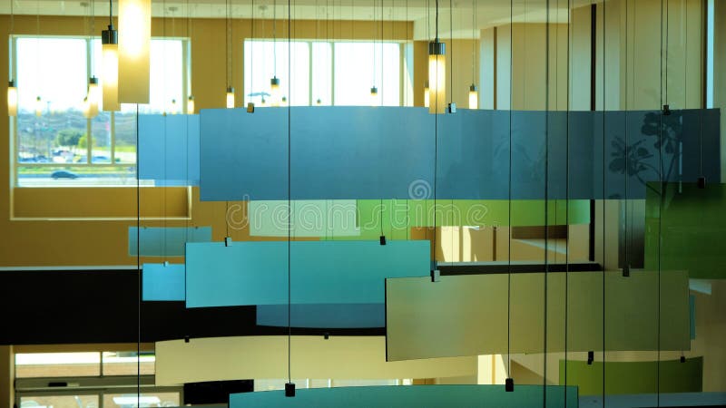 Interior Design Feature in an Office Building Ceiling. Stock Photo ...