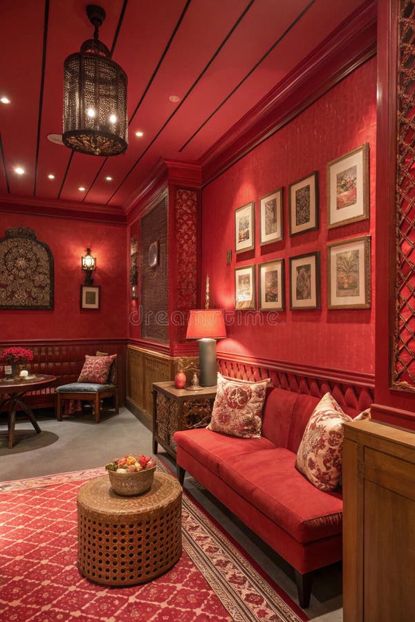 Red interior stock illustration. Illustration of energizing - 374404301