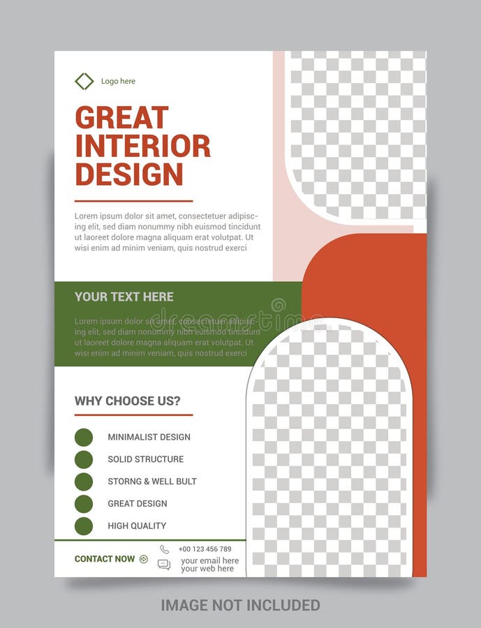 Interior Design Flyer Template â€ Modern Layout for Home Decor ...