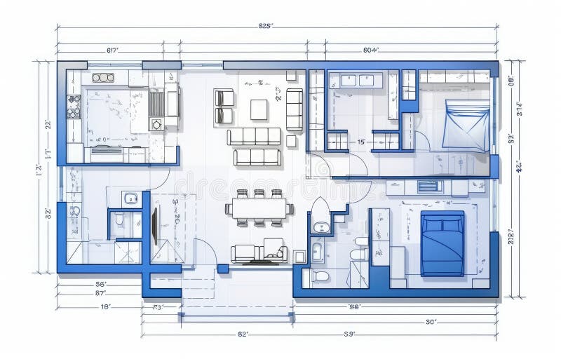 Interior Design Home Project and House Architecture Plan Stock ...