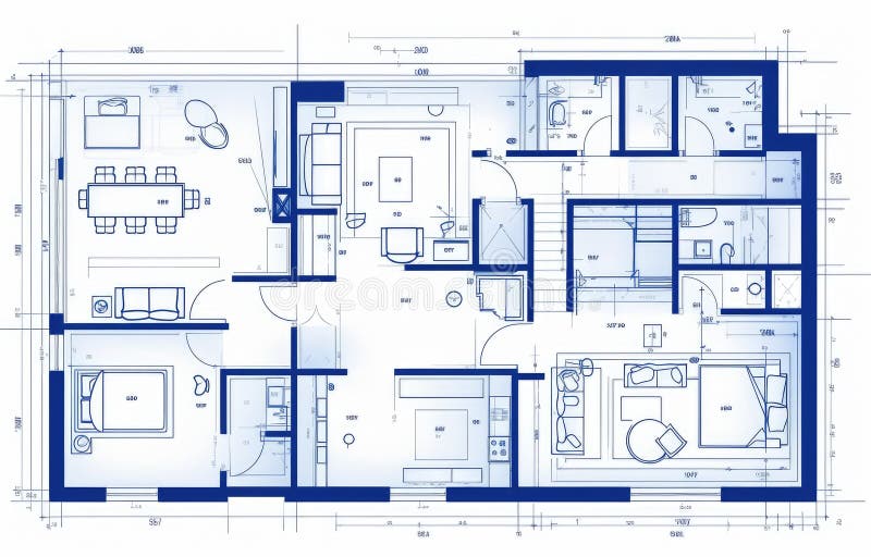 Interior Design Home Project and House Architecture Plan Stock ...
