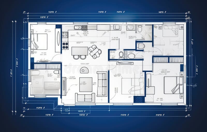 Interior Design, Home Project and House Architecture Plan Stock ...
