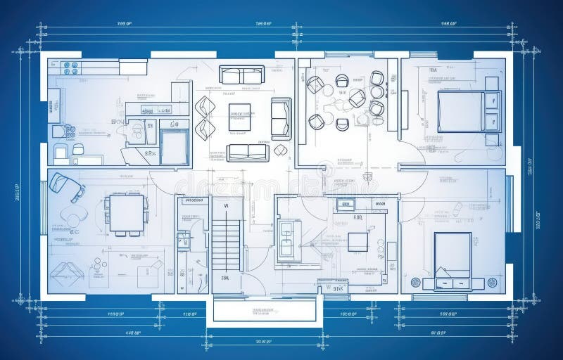 Interior Design Home Project and House Architecture Plan Stock ...