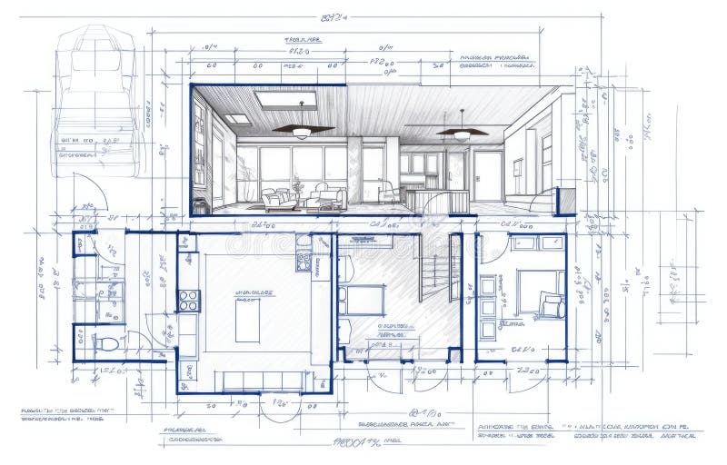 Interior Design Home Project and House Architecture Plan Stock ...