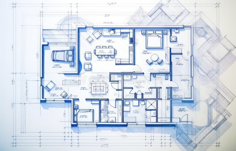 Interior Design Home Project and House Architecture Plan Stock ...