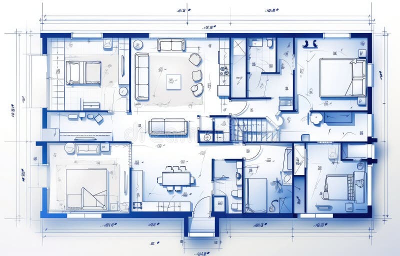 Interior Design, Home Project and House Architecture Plan Stock ...