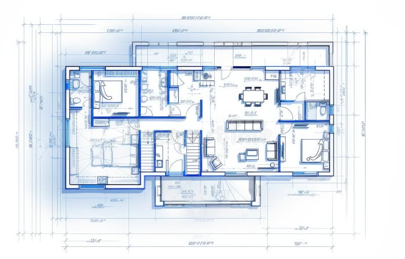 Interior Design Home Project and House Architecture Plan Stock ...